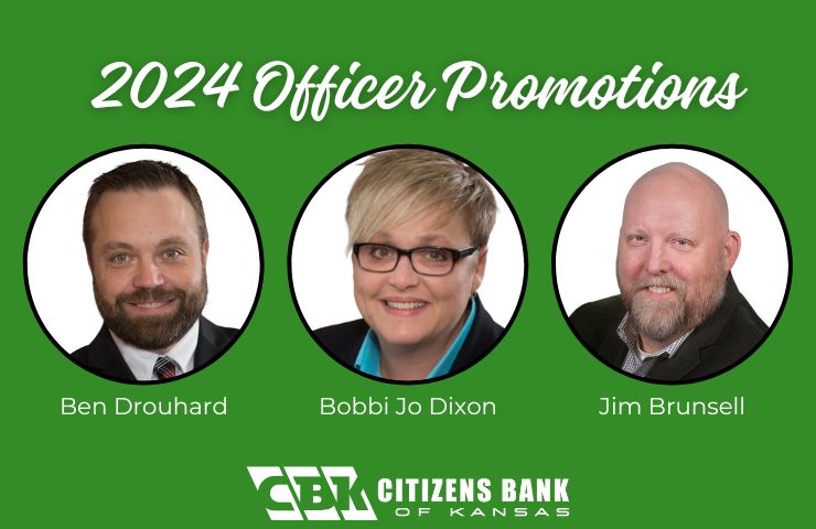 CBK Announces Officer Promotions - Citizens Bank of Kansas (CBOK)